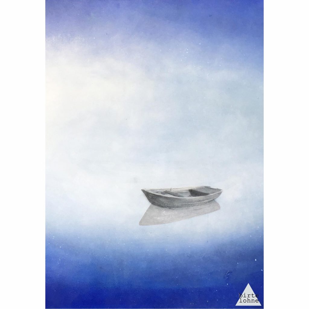 Kunstkort A5 dbl. "fall til ro" - Birte Lohne