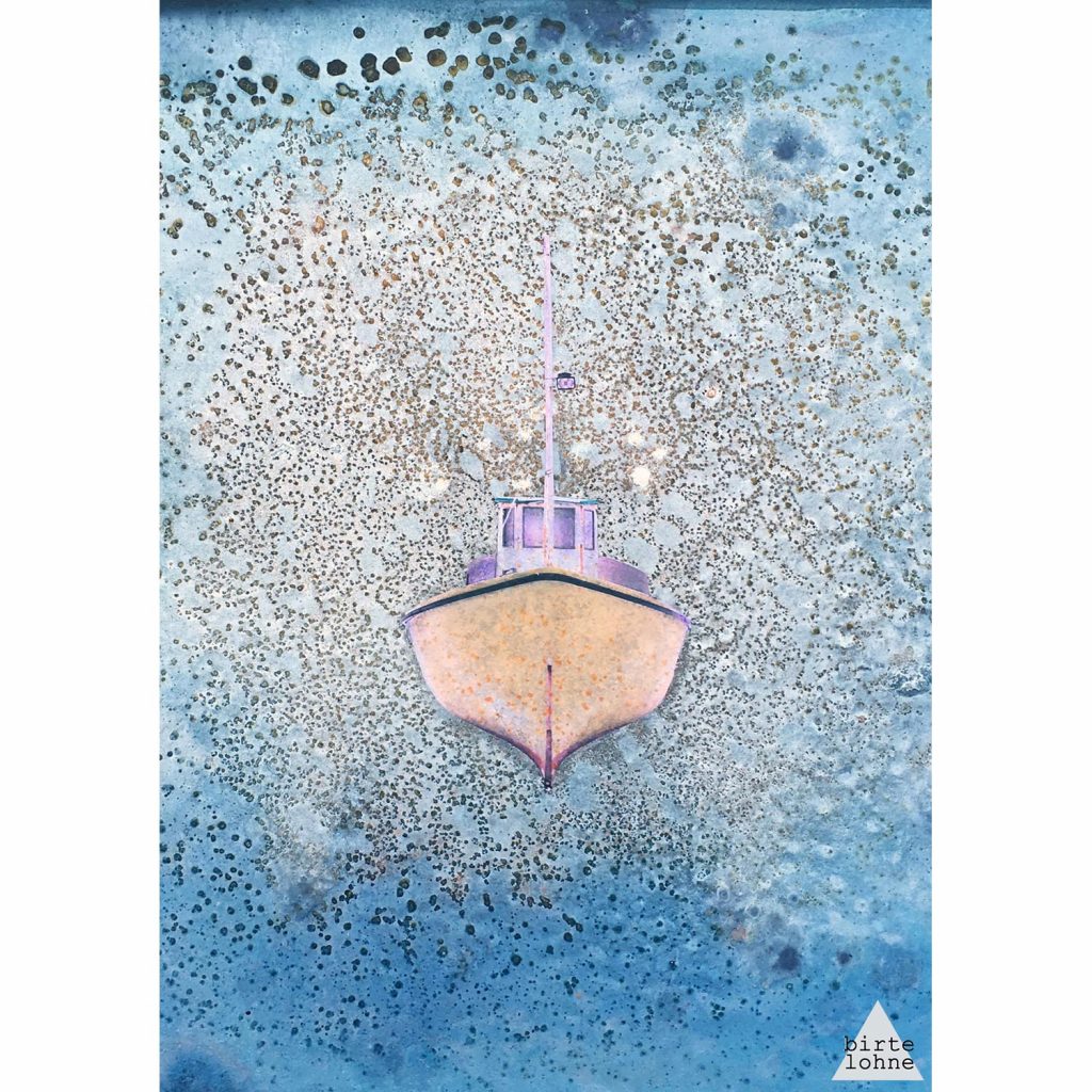 Kunstkort A5 dbl. "jeg er en optimist" - Birte Lohne